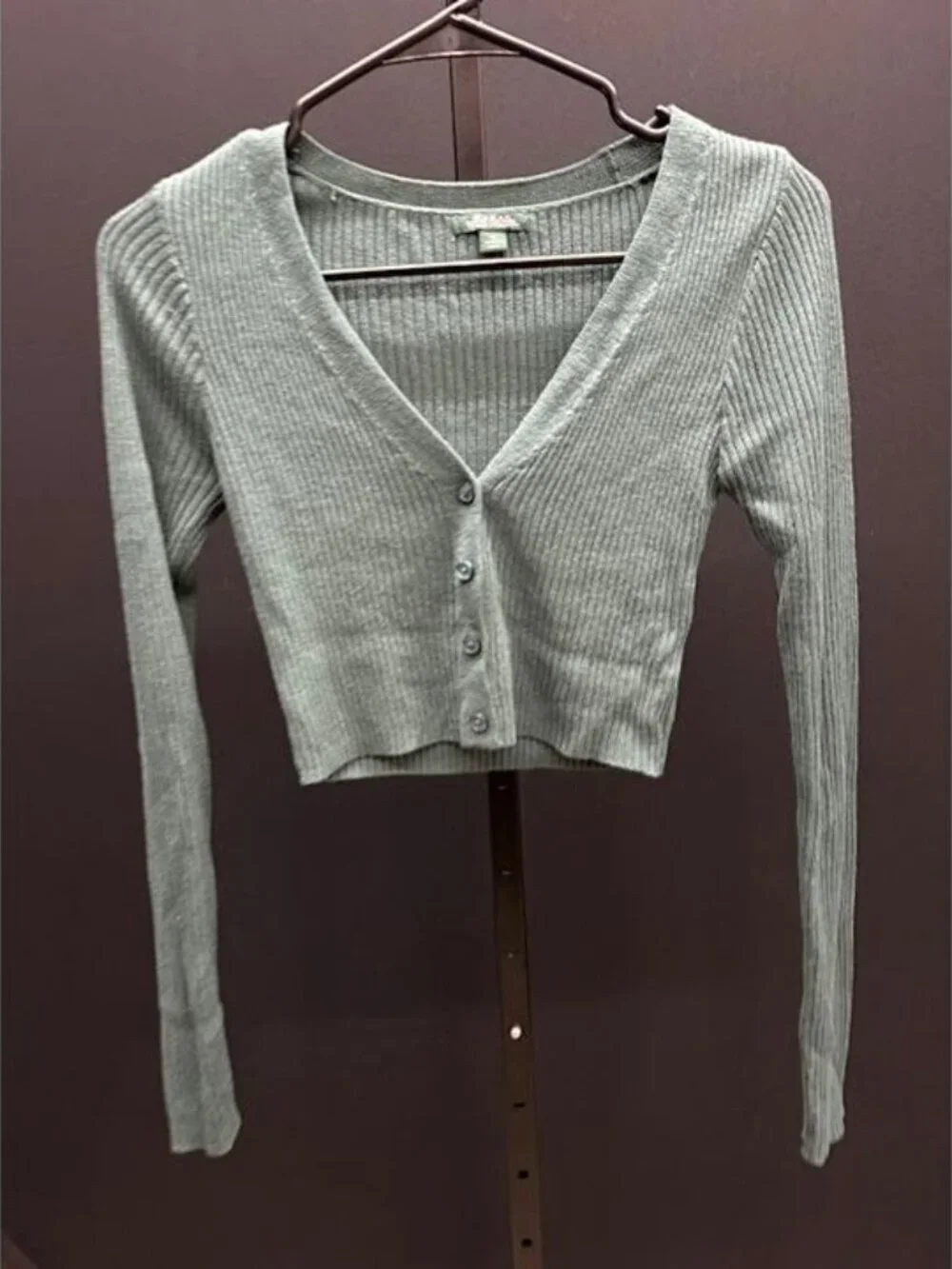 wild fable | Sweaters | Wild Fable Green Ribbed Cropped Cardigan ...